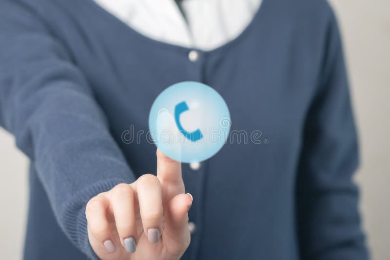 Calls Online Via the Internet Web Technology, Women`s Hands Typing the ...