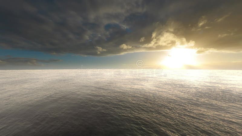 Calm Sunset Ocean Background Loop Stock Footage - Video of weather ...