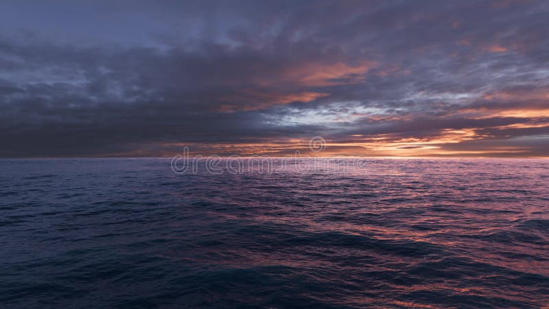 Calm Aerial Sunset Ocean Background Loop Stock Footage - Video of calm ...