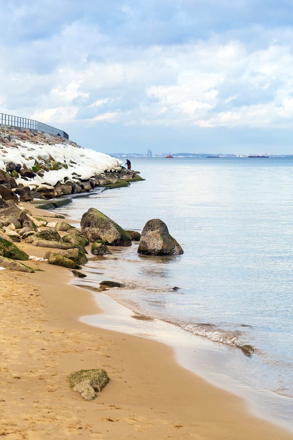 Calm Baltic Sea Scenery at Winter Stock Image - Image of landscape ...