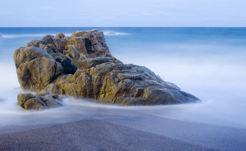 Calm beach stock photo. Image of waves, catalonia, beach - 21943718