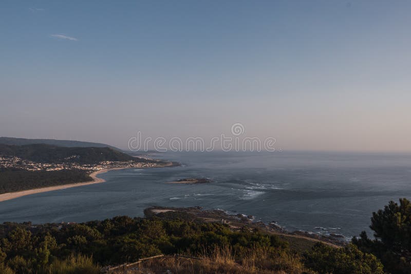 Calm Beach Surrounded by Greenery on a Sunny Day Stock Photo - Image of ...