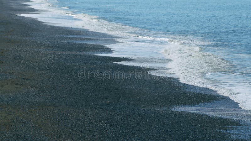 Calm Beach Waves on Shore. Waves on the Beach. Suitable for Background ...