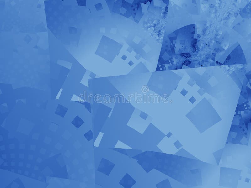 Calm Blue Abstract Fractal Art. Structured Background Illustration ...