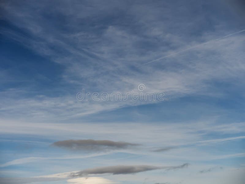 Calm Blue Cloudy Sky. Background for Design and Replacement Stock Image ...