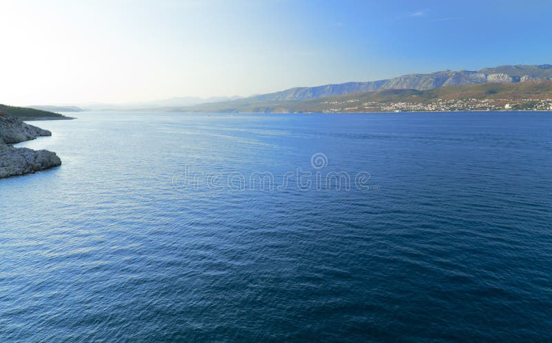 Calm blue sea stock photo. Image of blue, coast, evening - 26500348
