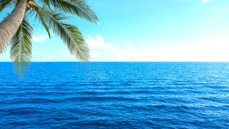Calm Blue Sea and Blue Sky Background Stock Photo - Image of ocean ...