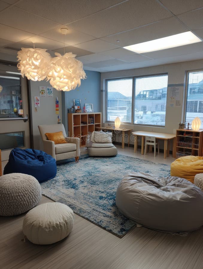 Calm Classroom Environment Designed for Sensory Comfort with Diverse ...