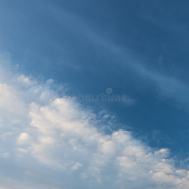 Calm Cloud Sky Scape at Dawn Background Stock Photo - Image of nature ...