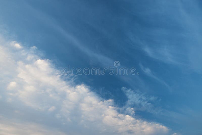 Calm Cloud Sky Scape at Dawn Background Stock Photo - Image of white ...
