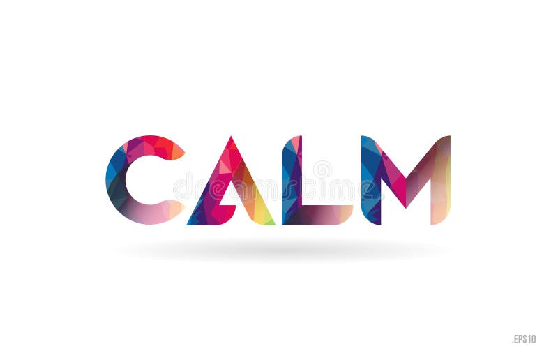 Calm Colored Rainbow Word Text Suitable for Logo Design Stock Vector ...