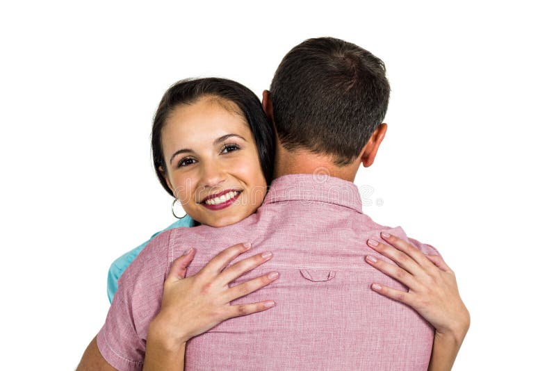 Calm Couple Sleeping and Spooning in Bed Stock Photo - Image of fair ...