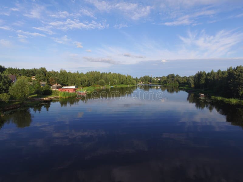 Calm day on the river stock photo. Image of beautiful - 176366072