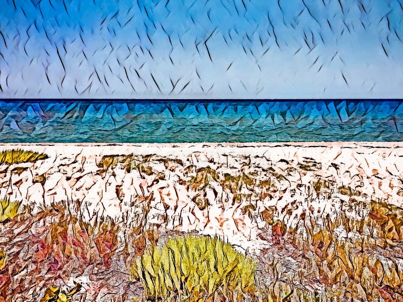 Calm Day on the Shore of the Beach Stock Image - Image of cloud, dunes ...