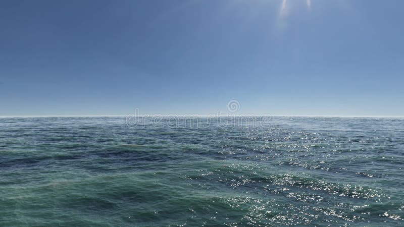 Calm Daylight Ocean Background Loop Stock Video - Video of water ...