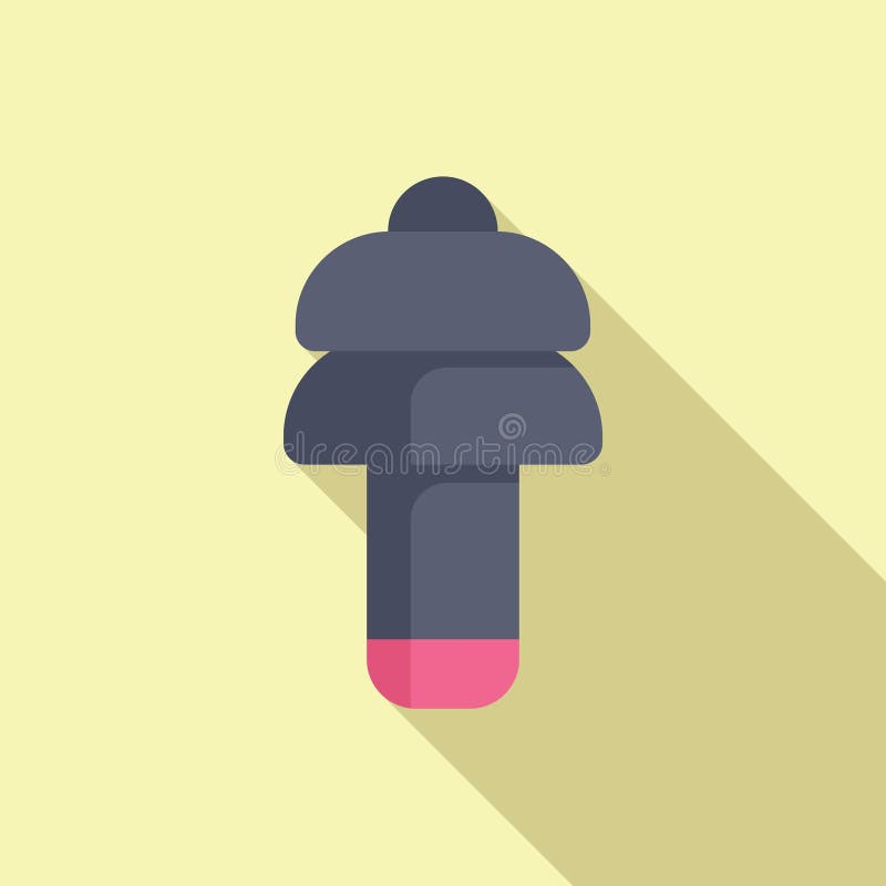Calm Ear Plug Icon Flat Vector. Equipment Reduction Noise Stock Illustration - Illustration of ...