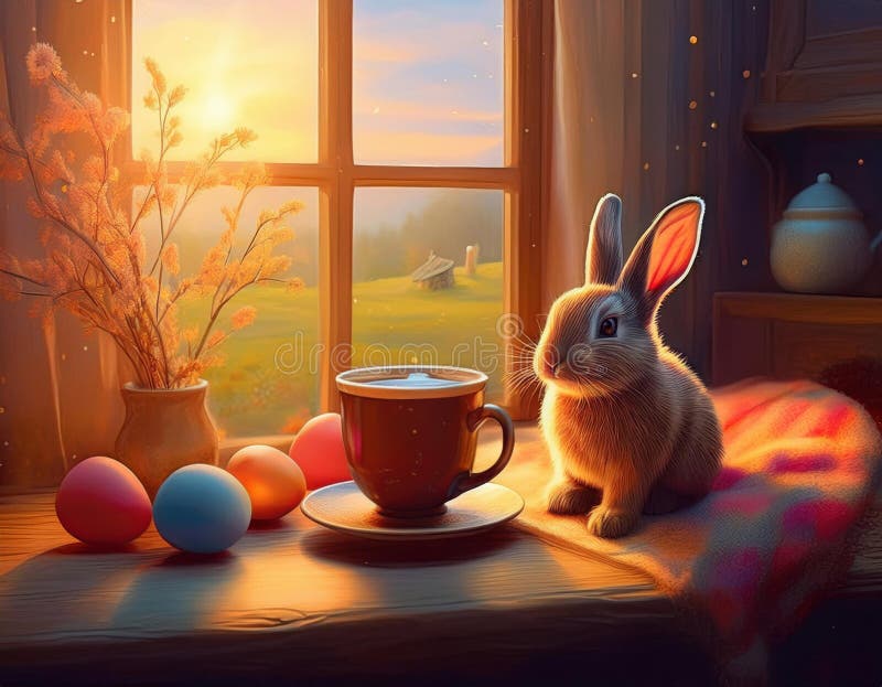 A Calm Easter Morning with a Stock Photo - Image of morning, furry ...