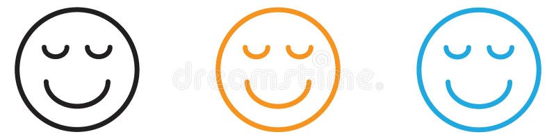 Calm Emoji Icon Vector Logo Set Collection for Web App Ui Stock ...