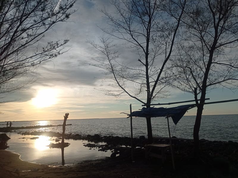 Calm Evening Landscape with Lake and Mountains Stock Image - Image of ...