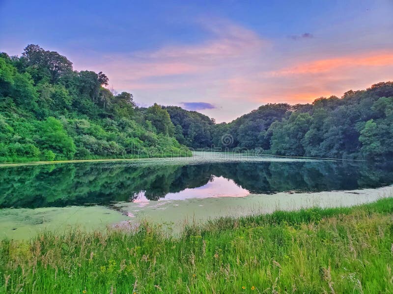 Calm Evening Sea, Sunset Clouds Stock Image - Image of background ...