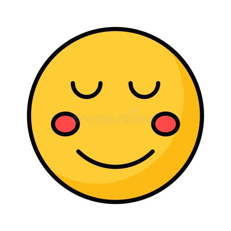 Calm Face Emoji Icon, Proud, Cool Expressions Vector Design Stock ...