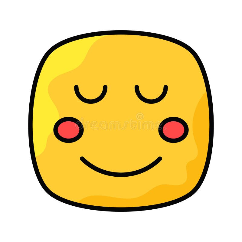 Calm Face Emoji Icon, Proud, Cool Expressions Vector Design Stock ...