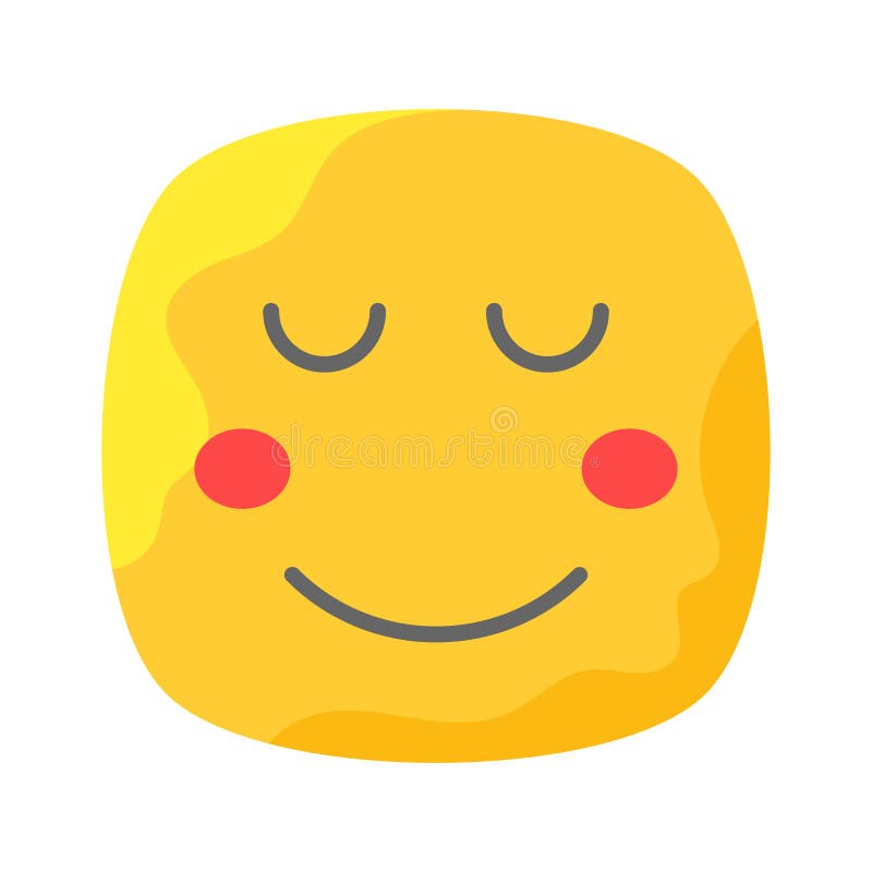 Calm Face Emoji Icon, Proud, Cool Expressions Vector Design Stock ...