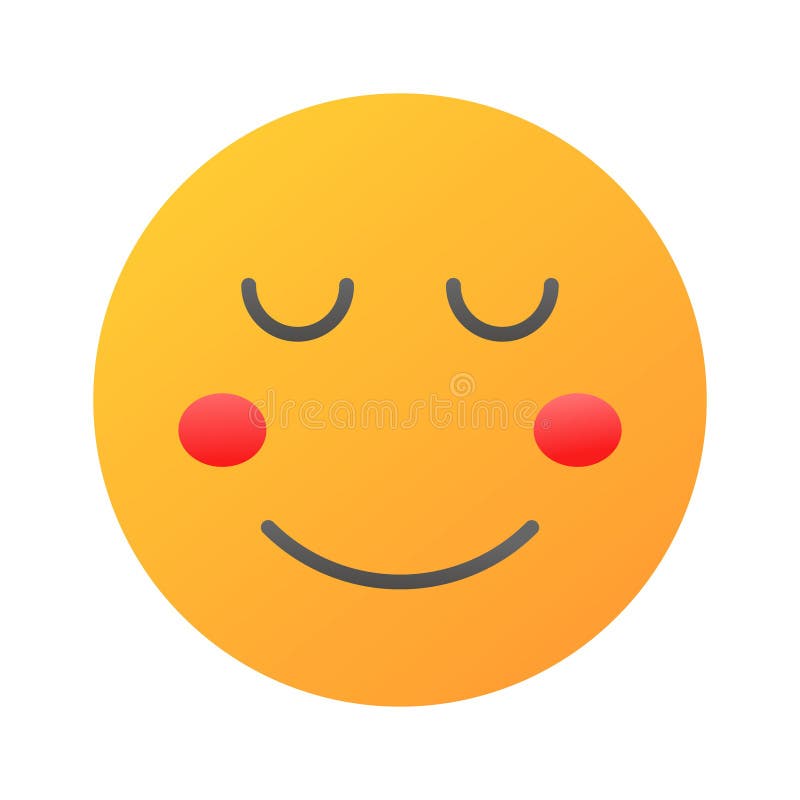 Calm Face Emoji Icon, Proud, Cool Expressions Vector Design Stock ...