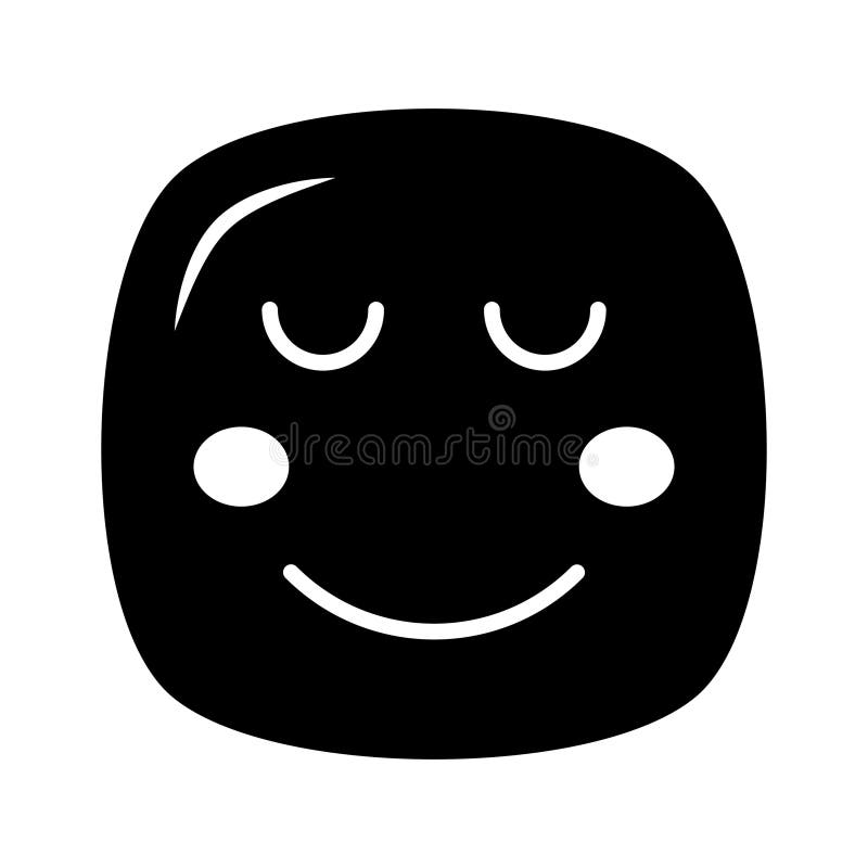 Calm Face Emoji Icon, Proud, Cool Expressions Vector Design Stock ...