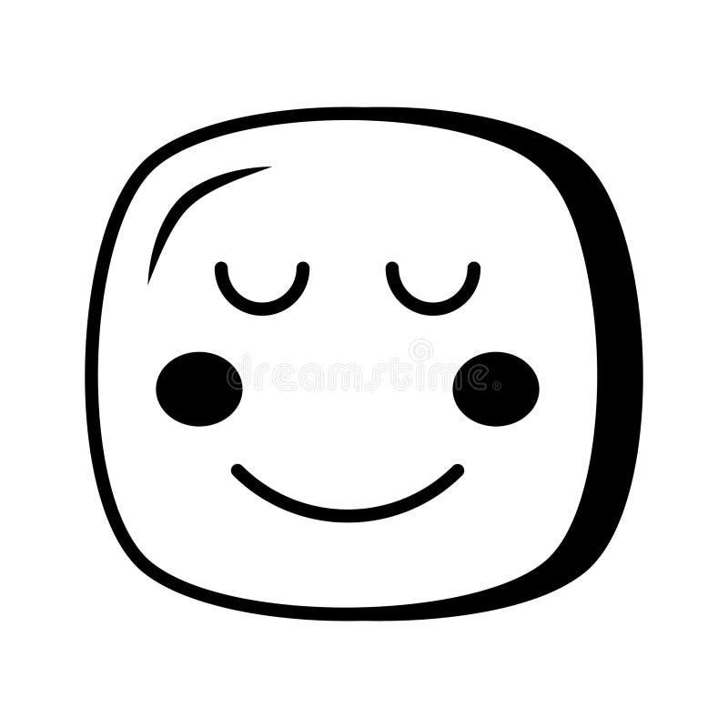 Calm Face Emoji Icon, Proud, Cool Expressions Vector Design Stock ...
