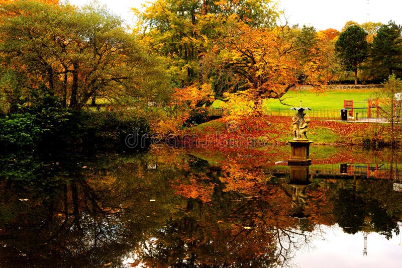 Calm Fall Water stock image. Image of leaves, woodland - 30926019