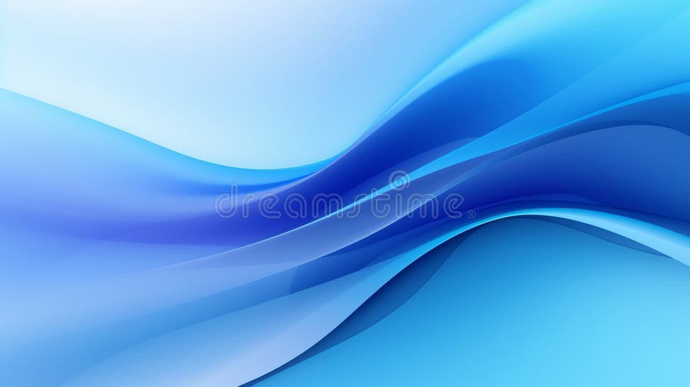 Calm Fluid Blue Wave Gradient Background AI Generated Stock ...