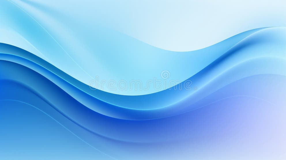 Calm Fluid Blue Wave Gradient Background AI Generated Stock ...