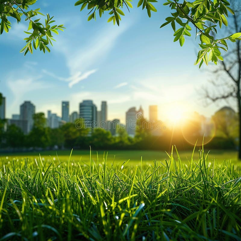 A Calm, Grassy Landscape Featuring Environmentally Friendly Patterns ...