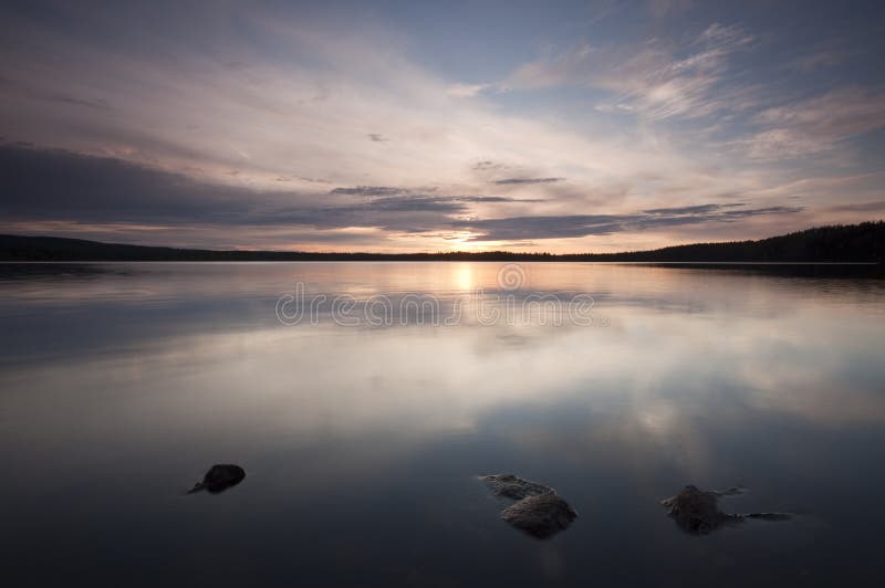 A calm lake stock photo. Image of dawn, image, scene - 16765936