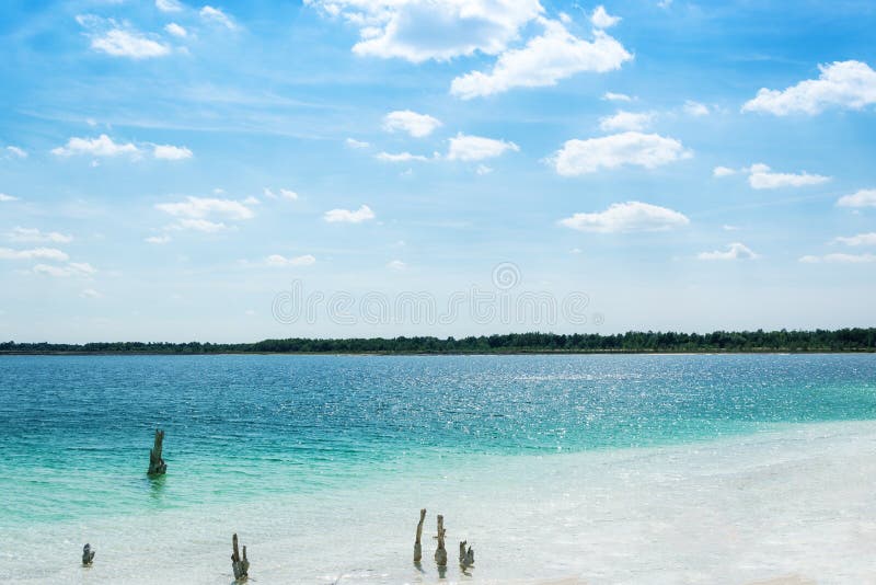 Calm Lake Water Under Blue Sky Clouds Stock Image - Image of ocean ...
