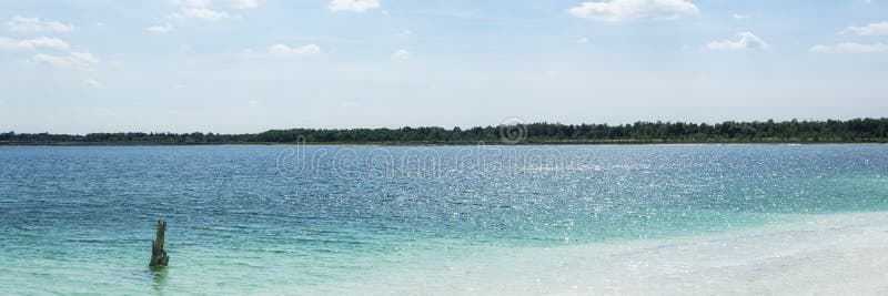 Calm Lake Water Under Blue Sky Clouds Stock Photo - Image of water ...