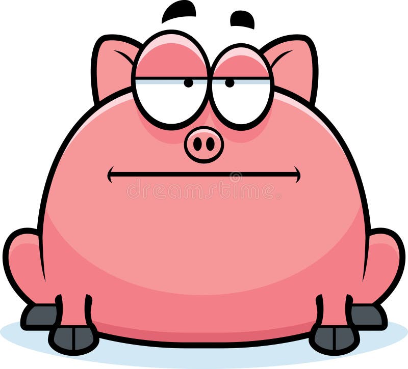 Calm Little Pig stock vector. Illustration of vector - 47054236