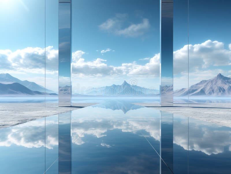 The Calm of a Mirror Dimension Minimal Lines Defining a Serene Digital ...