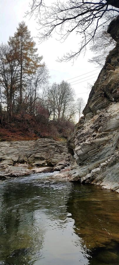 Calm Mountain Stream Washes the Rocks Stock Photo - Image of river ...