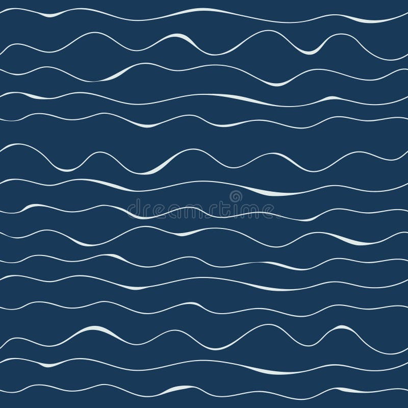 A Set of Wavy Horizontal Lines. Simple Vector Linear Illustration Stock ...