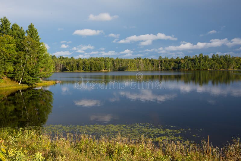 Northern Wisconsin Waterfall in Summer Stock Photo - Image of color ...