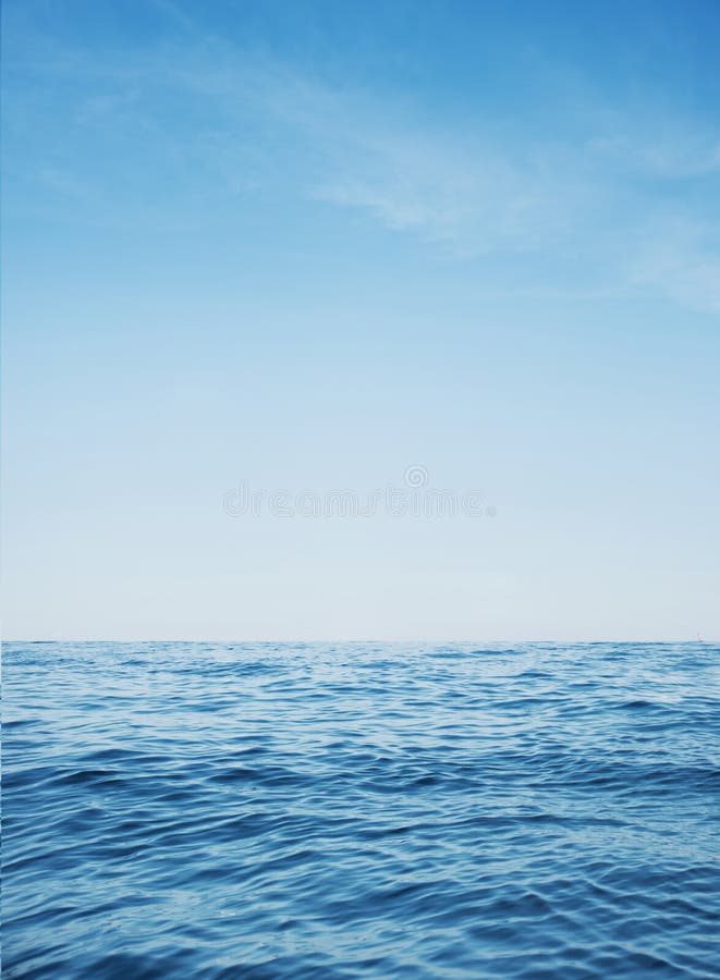 Calm Ocean with Clear Blue Water Stock Image - Image of light, holiday ...