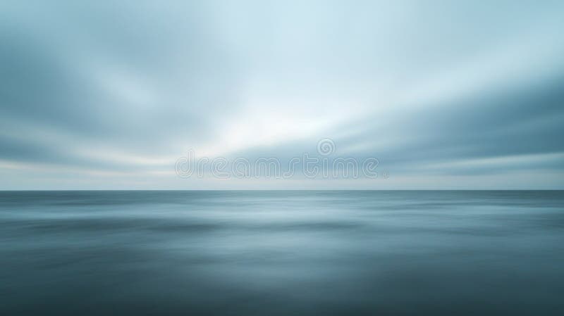 Calm Ocean at Sunrise stock illustration. Illustration of outdoors ...
