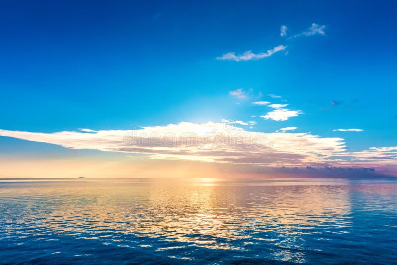 Calm Ocean and Sunny Beach with Dunes and Green Grass. Vintage Stock ...