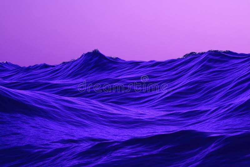 A Calm Ocean at Sunset with a Vibrant Purple Sky Stock Photo - Image of ...