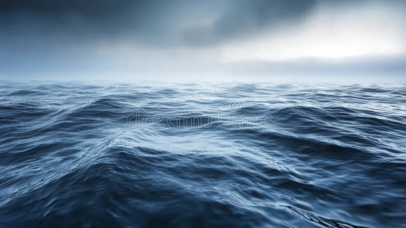 A Calm Ocean View Featuring Various Tones of Blue, Capturing the ...