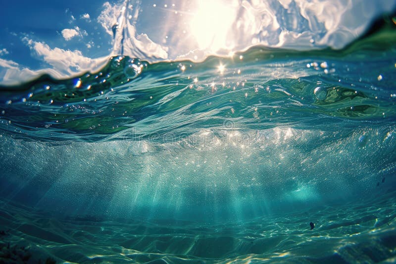 Calm Ocean Waves Under the Summer Sun Stock Photo - Image of scenics ...