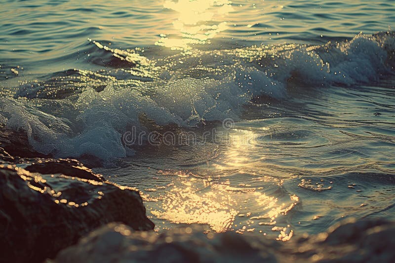 Calm Ocean Waves Under the Summer Sun Stock Photo - Image of rippled ...