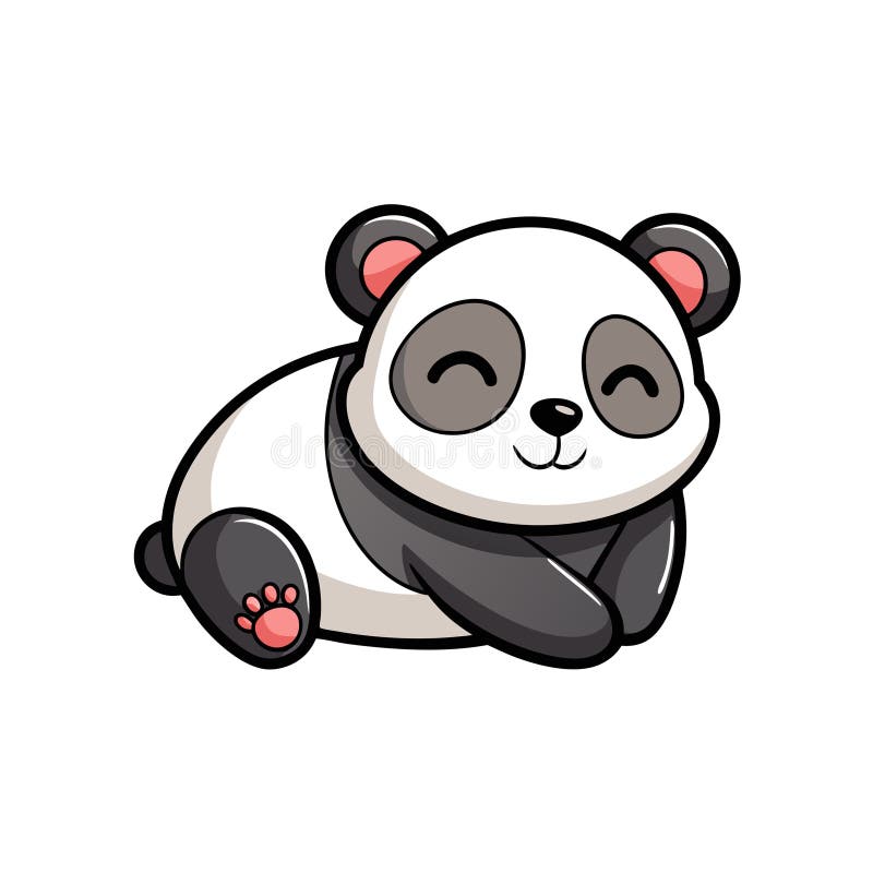 Calm Panda Sleeping Vector Illustration Stock Photo - Illustration of ...